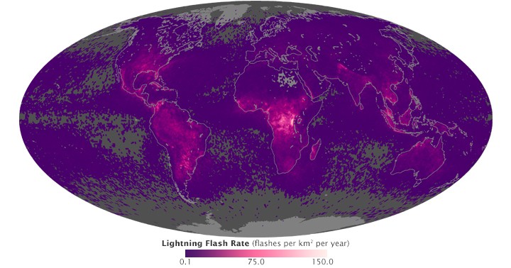 Global Lightning Activity - NASA Science