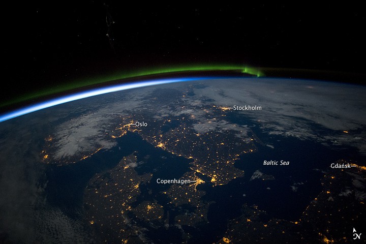 Scandinavia at Night - NASA Science