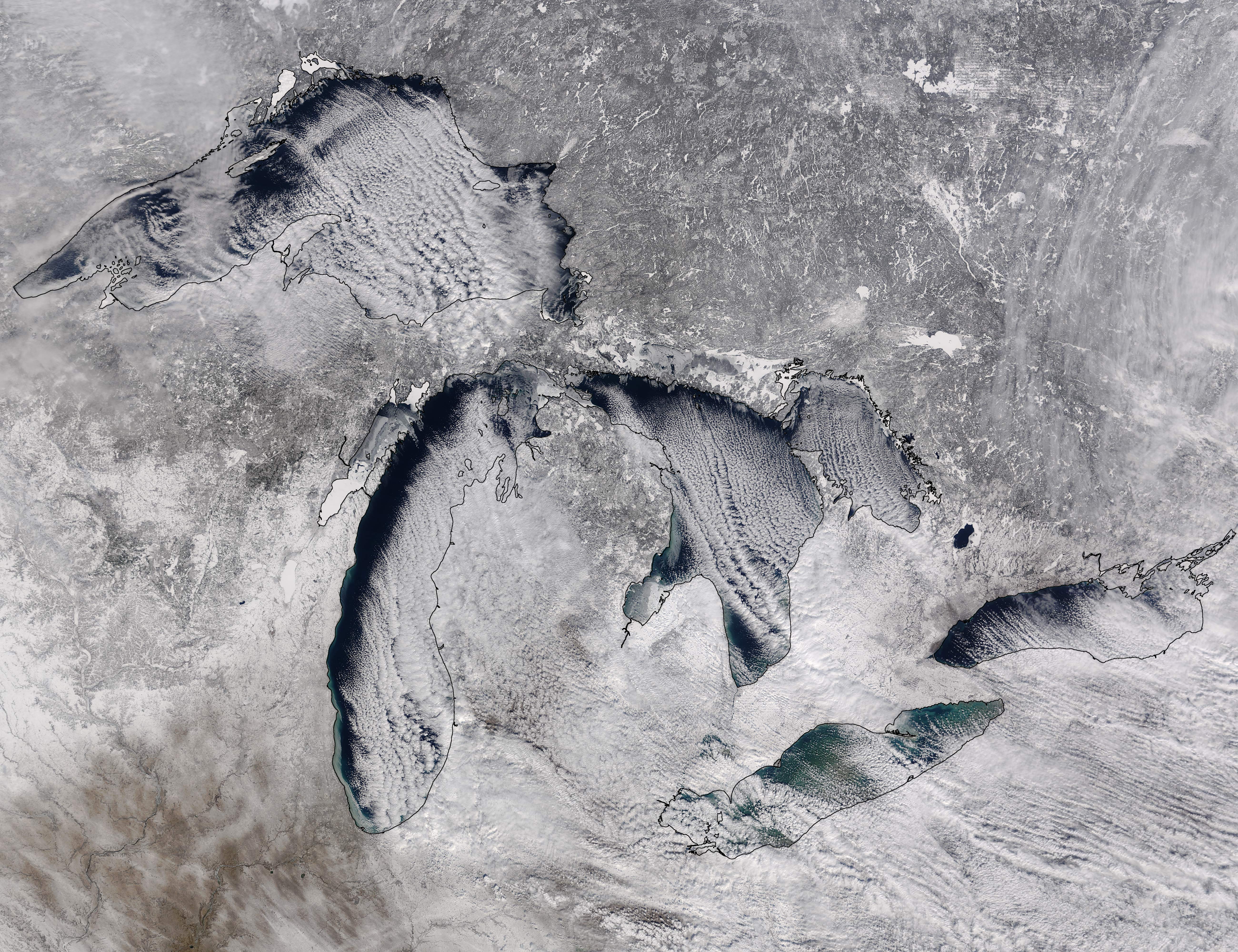 Cloud Streets Over the Great Lakes - NASA Science
