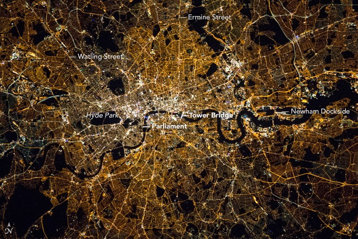 London at Night - NASA Science