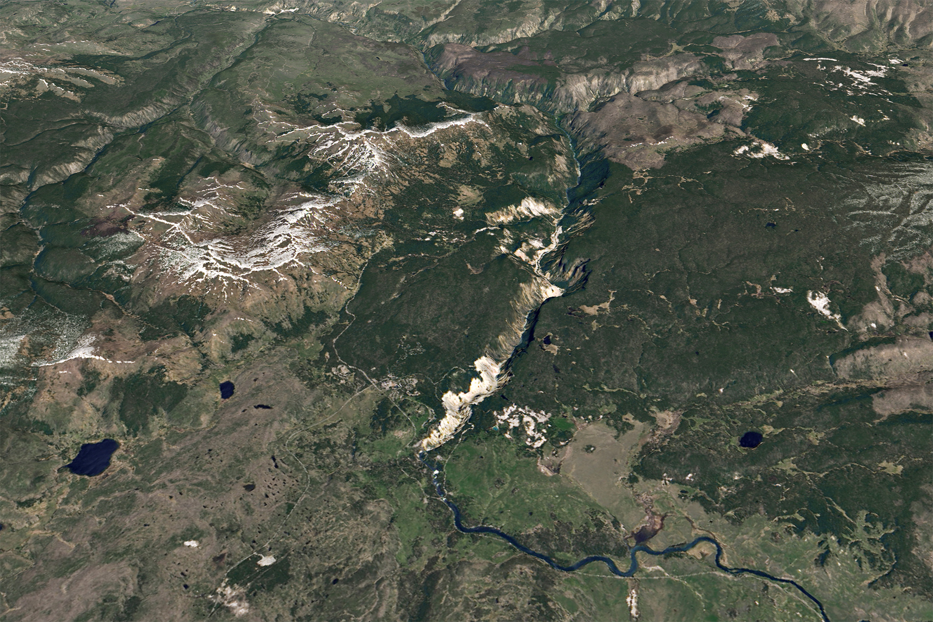 yellowstone from space