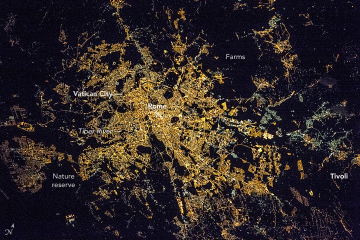 Rome at Night - NASA Science