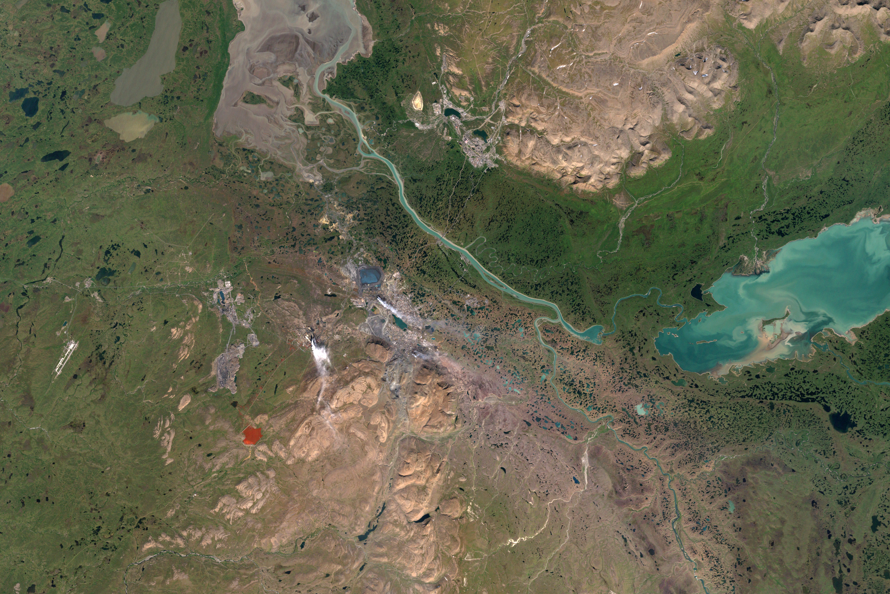 Siberian River Has Turned Red Before, Satellites Show - NASA Science