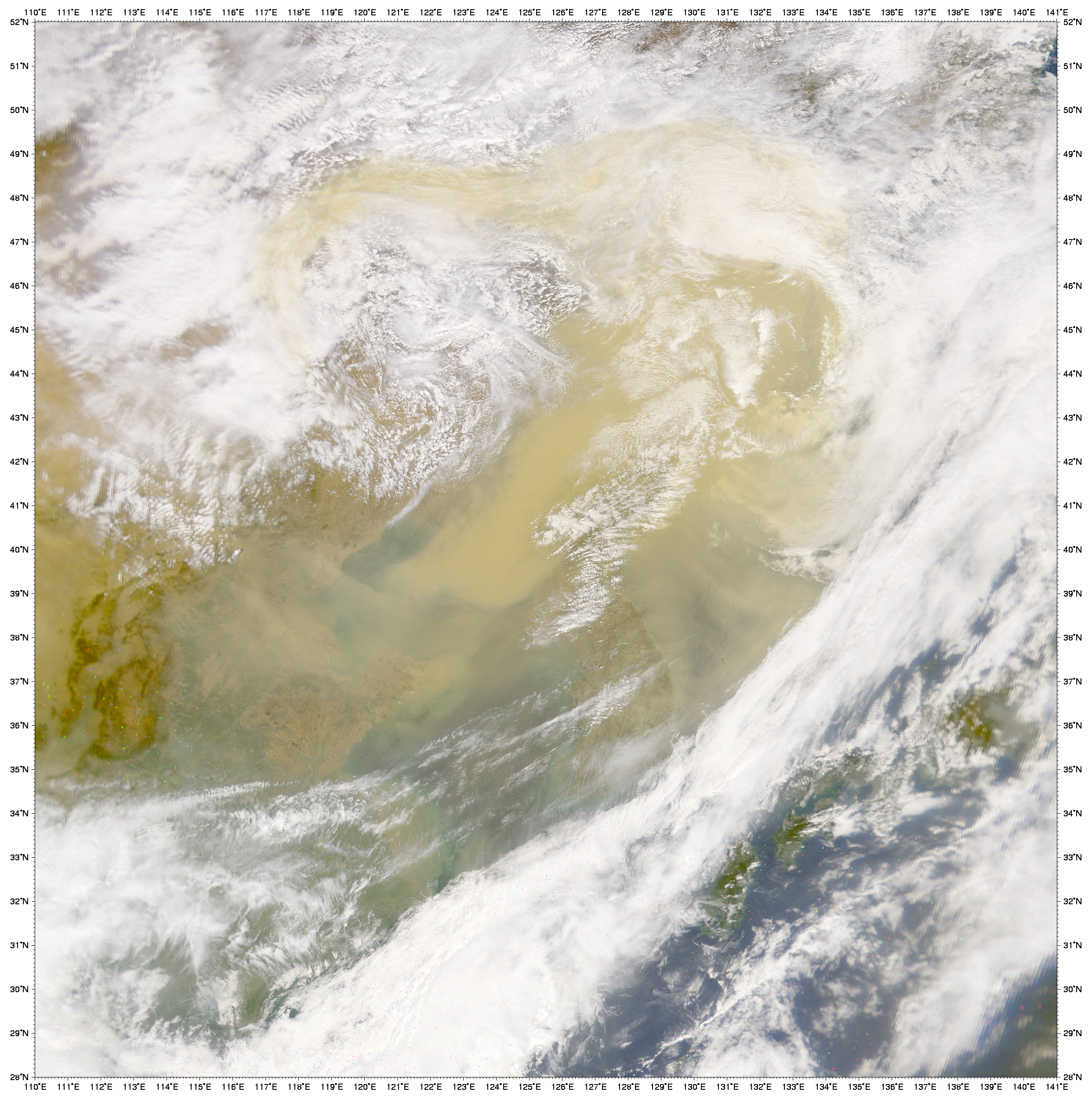 Dust Cloud over Sea of Japan - NASA Science