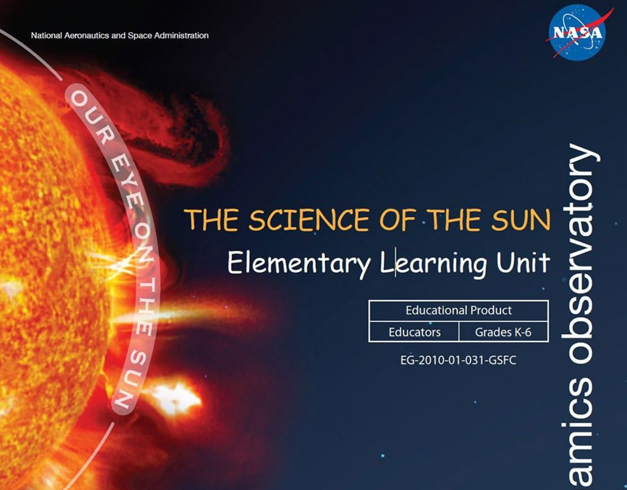 Science of the Sun Elementary Unit Plan - NASA Science