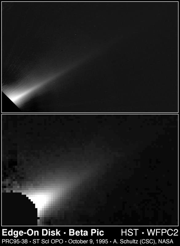 Hubble Sees Thin Disk Around the Star Beta Pictoris - NASA Science