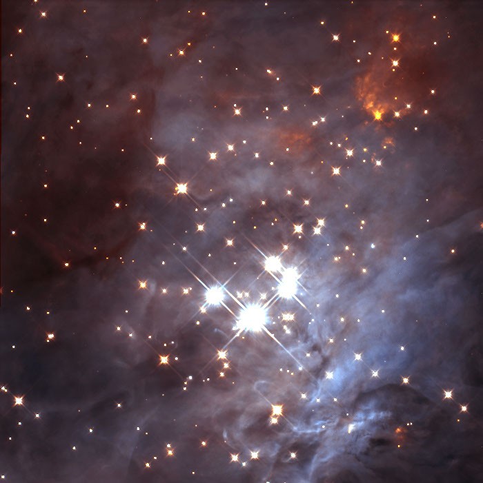 Behind the Gas and Dust of Orion's Trapezium Cluster - NASA Science