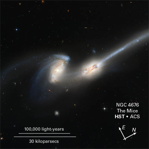 The Mice (NGC 4676): Colliding Galaxies With Tails of Stars and Gas ...