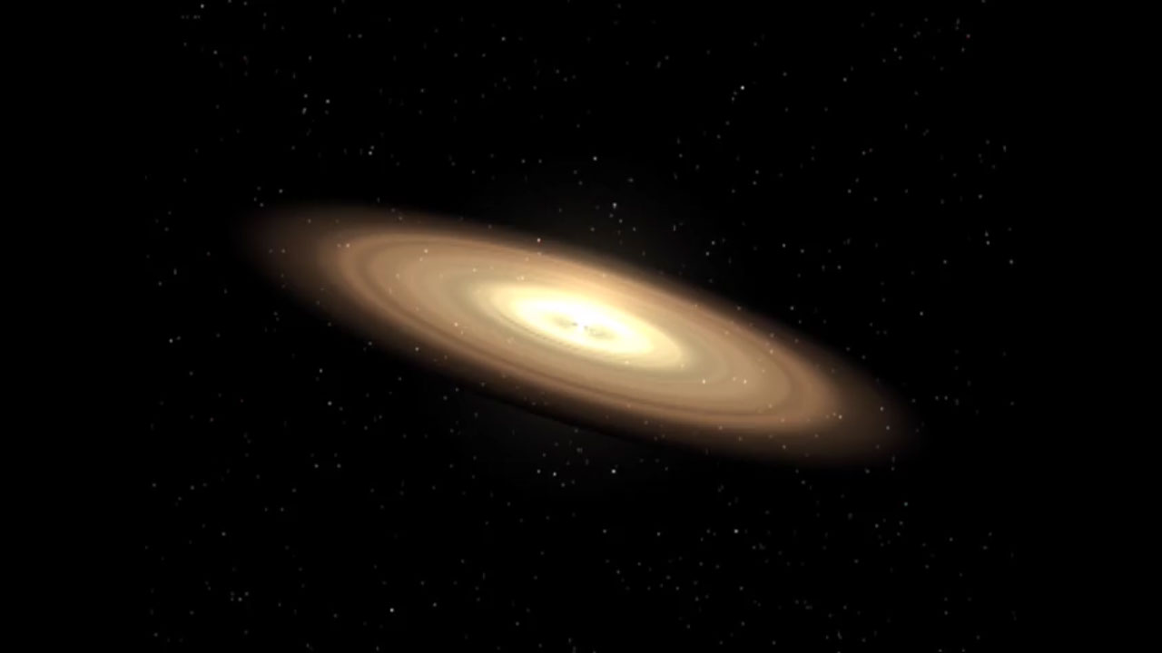 Animation of the Development of a Debris Disk into a Planetary System ...