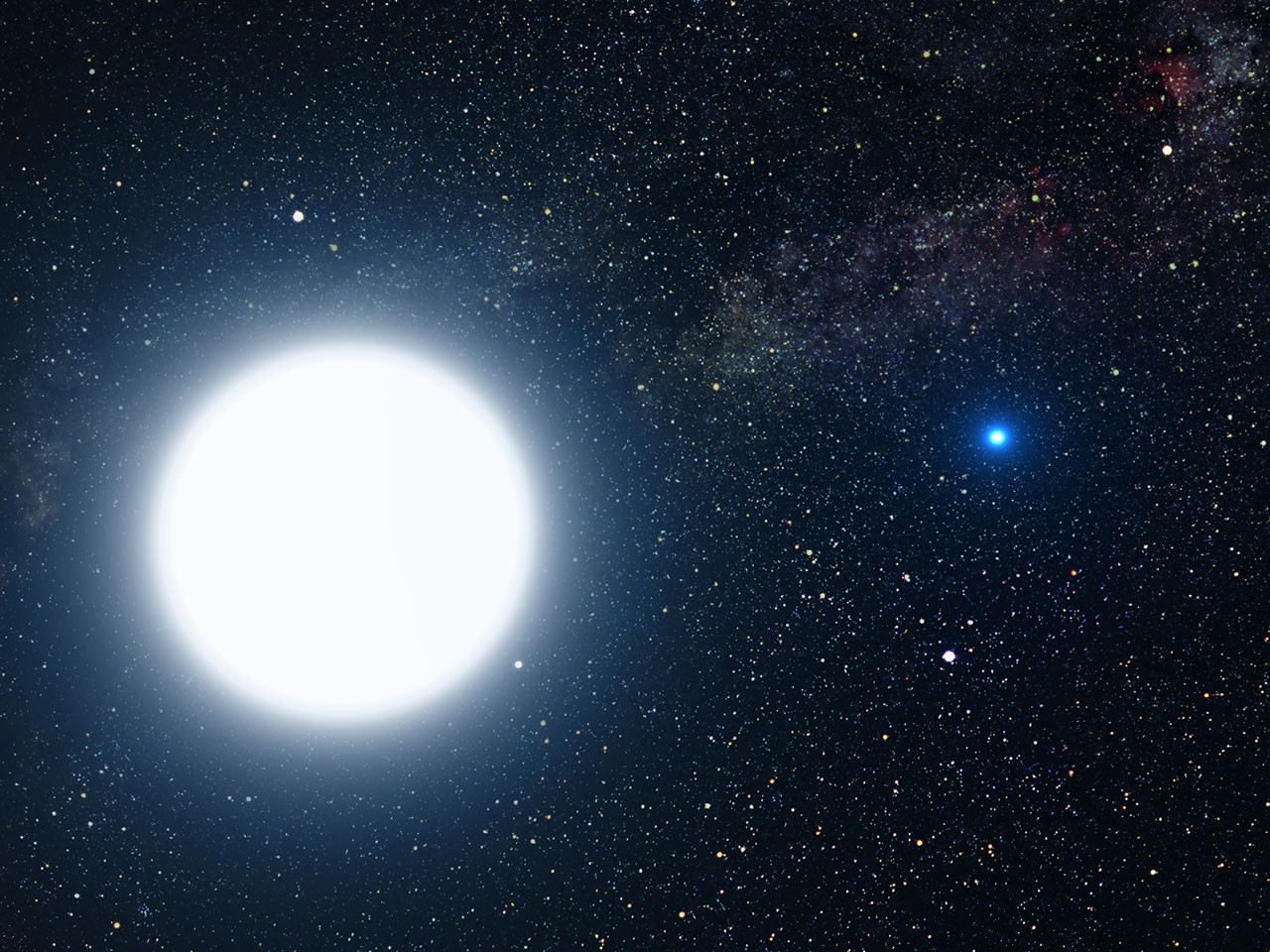 An Artist's Impression of Sirius A and Sirius B - NASA Science