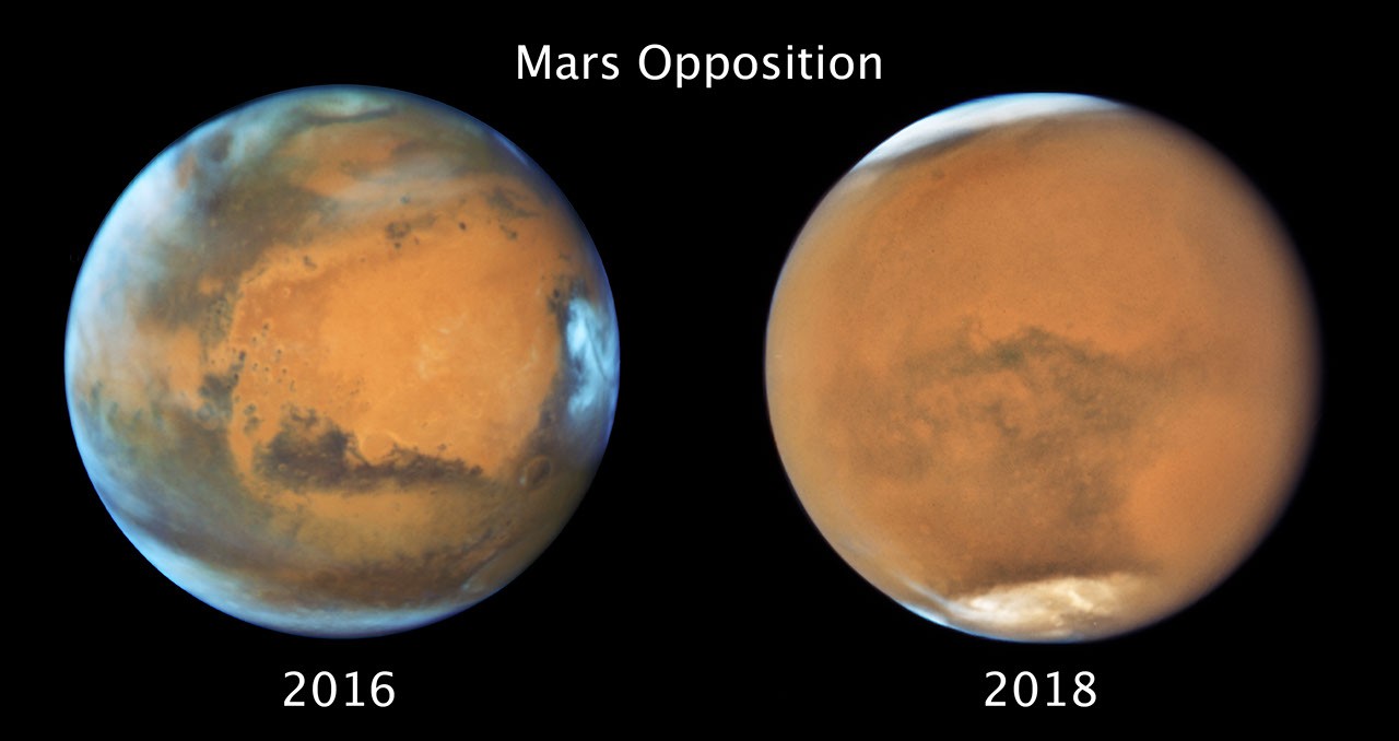 Mars Oppositions 2016 and 2018 - NASA Science
