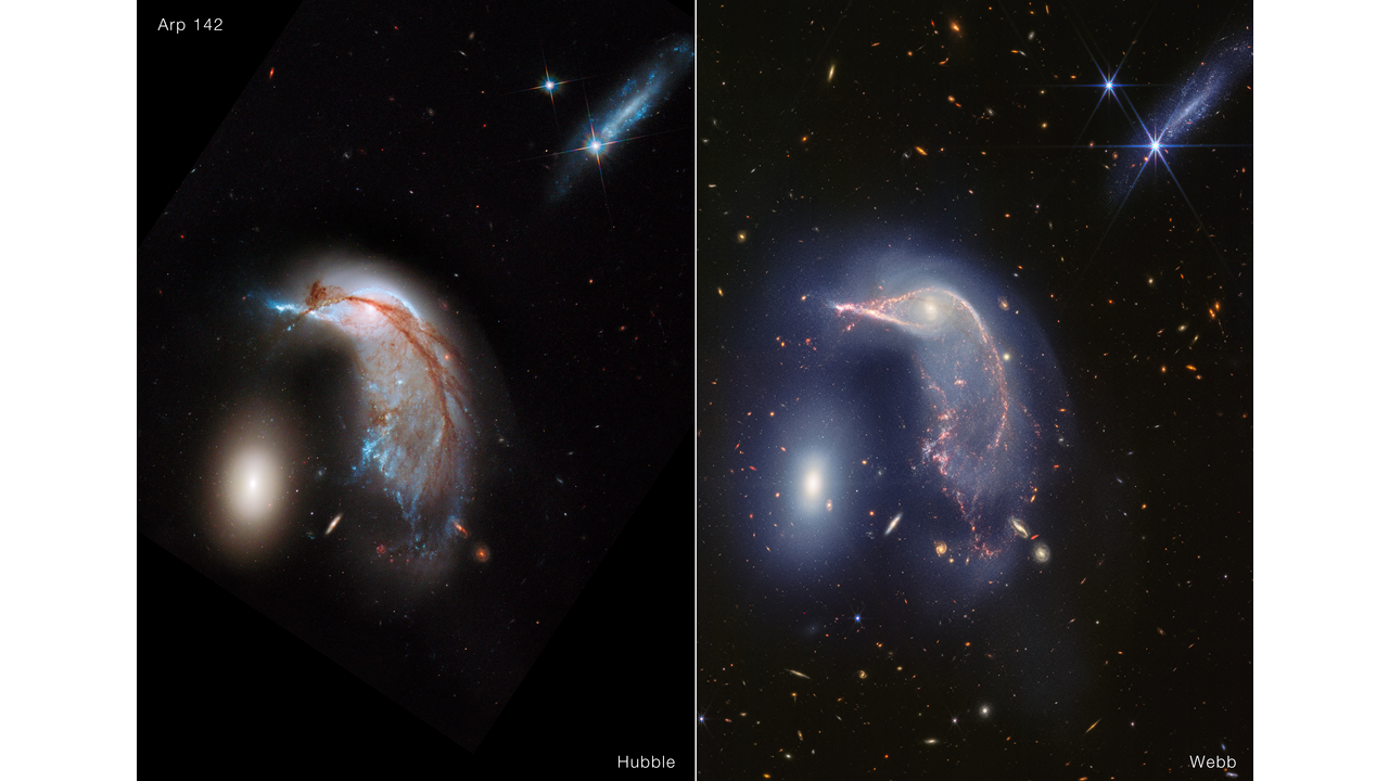 Arp 142 Hubble to Webb Fade - NASA Science
