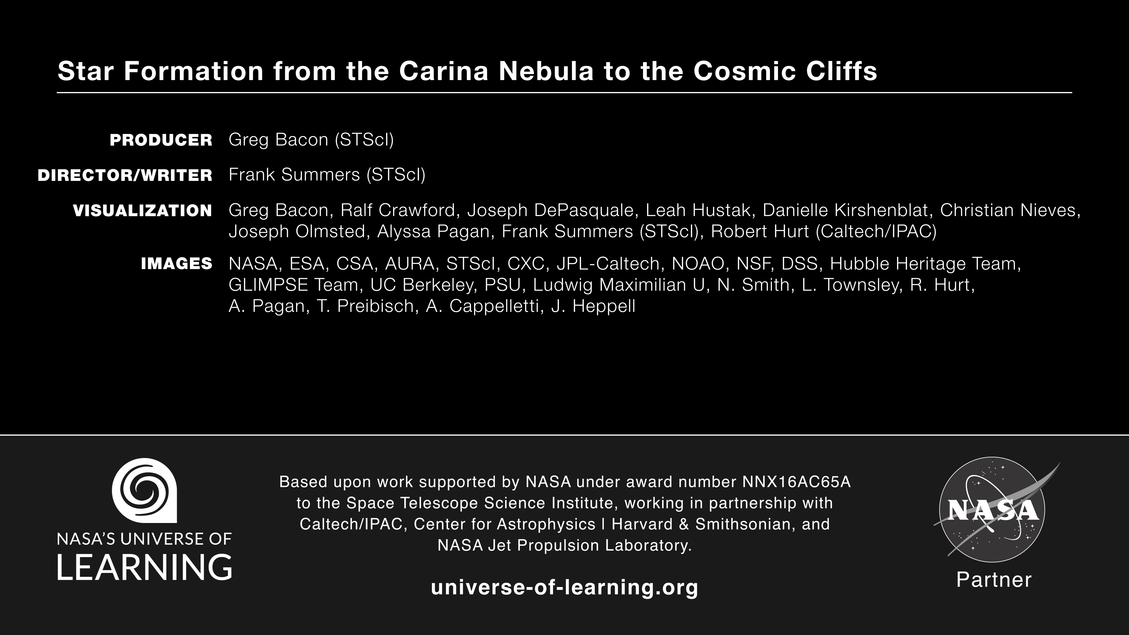 Star Formation from the Carina Nebula to the Cosmic Cliffs - NASA Science
