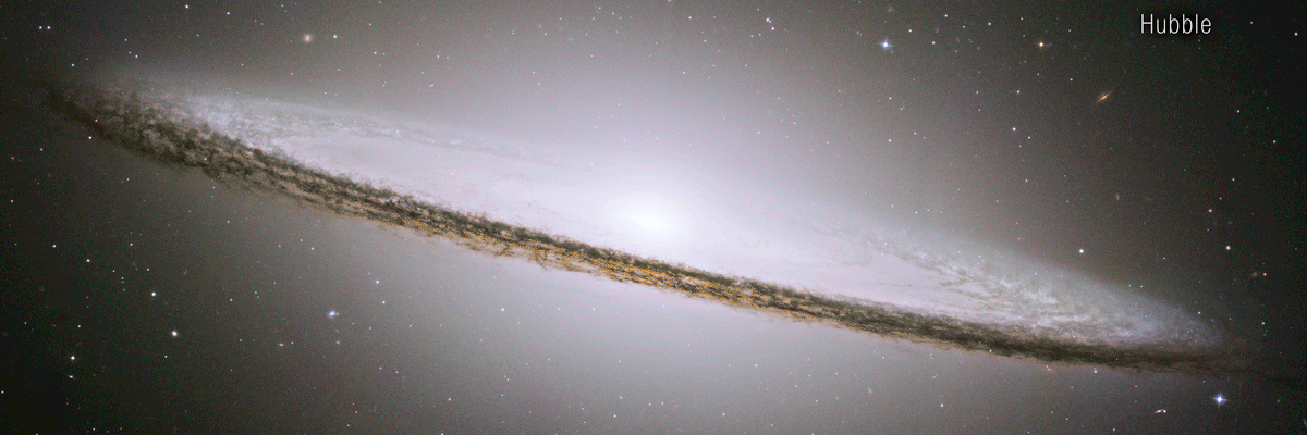 Sombrero Galaxy Fade (Visible, Near-Infrared, Mid-Infrared) - NASA Science