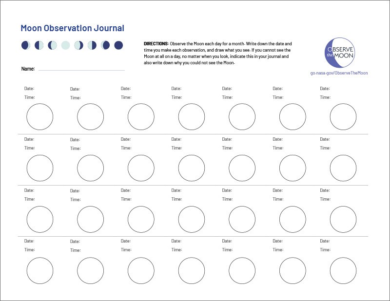 Moon Observation Journal - NASA Science