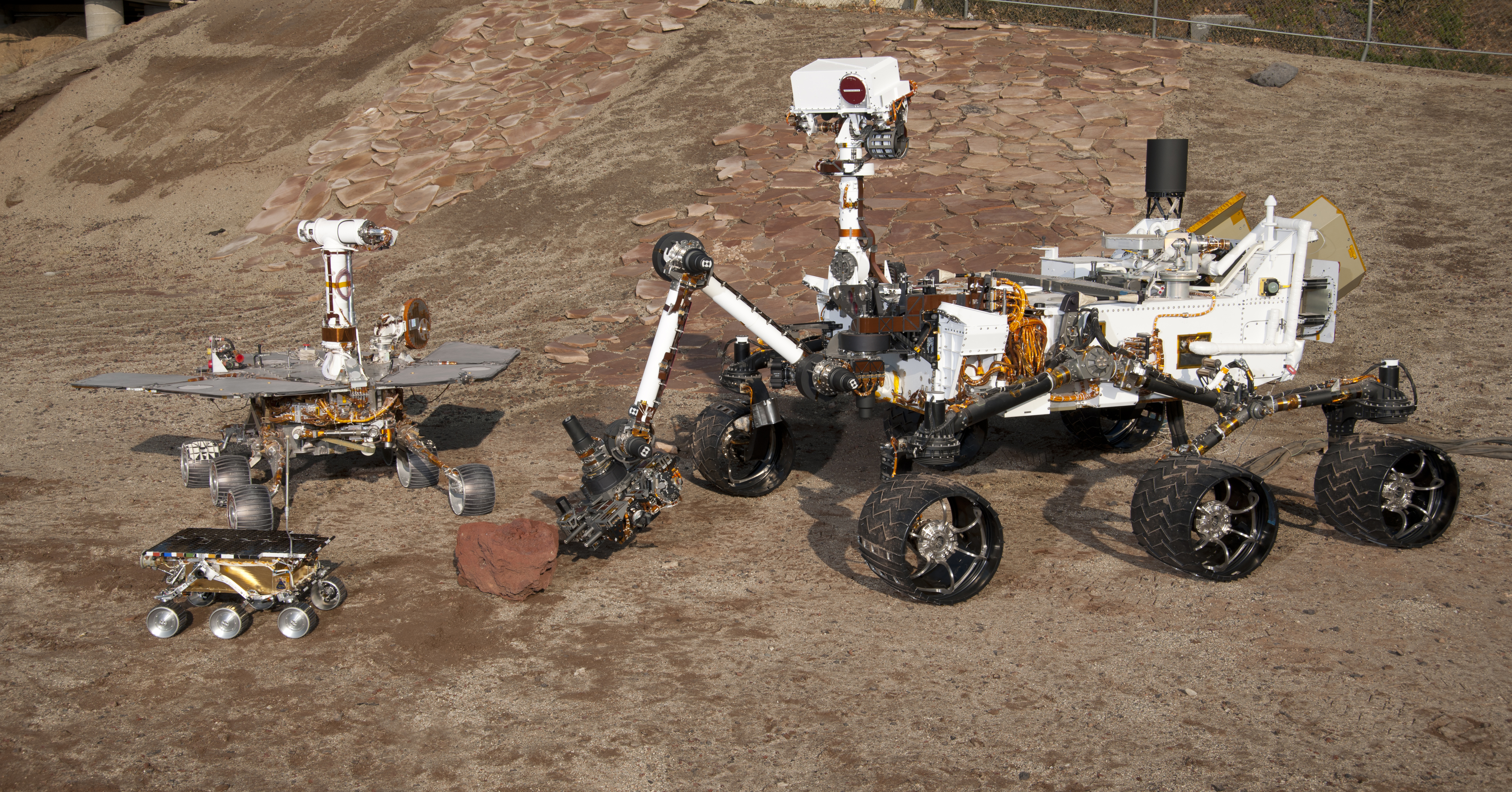 Three Generations of Rovers in Mars Yard - NASA Science