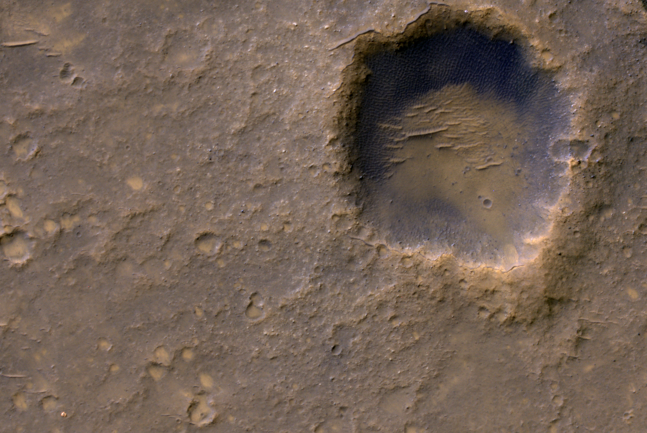 Spirit Lander and Bonneville Crater in Color - NASA Science