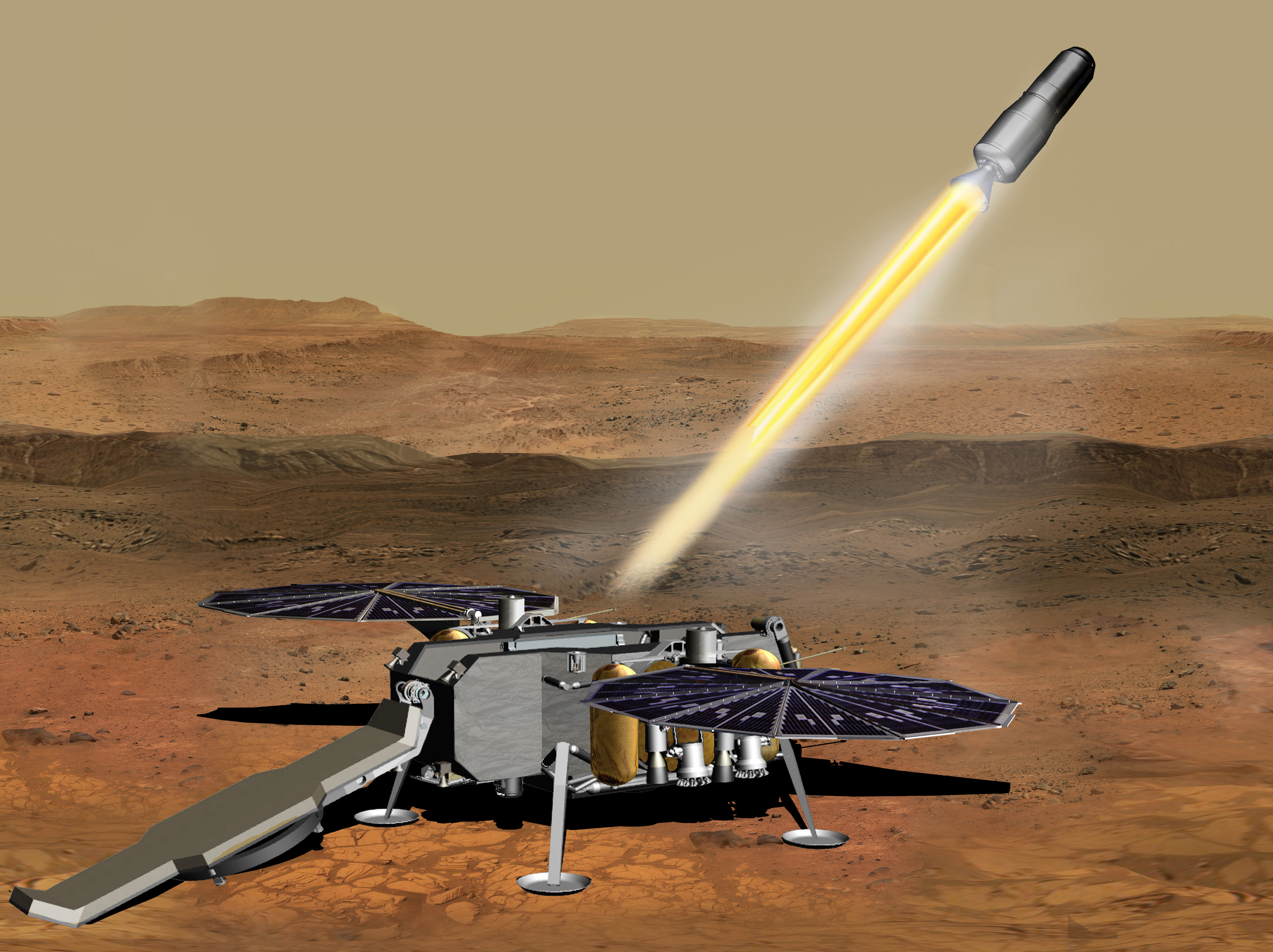 Mars Ascent Vehicle Launching with Samples (Artist's Concept) - NASA ...