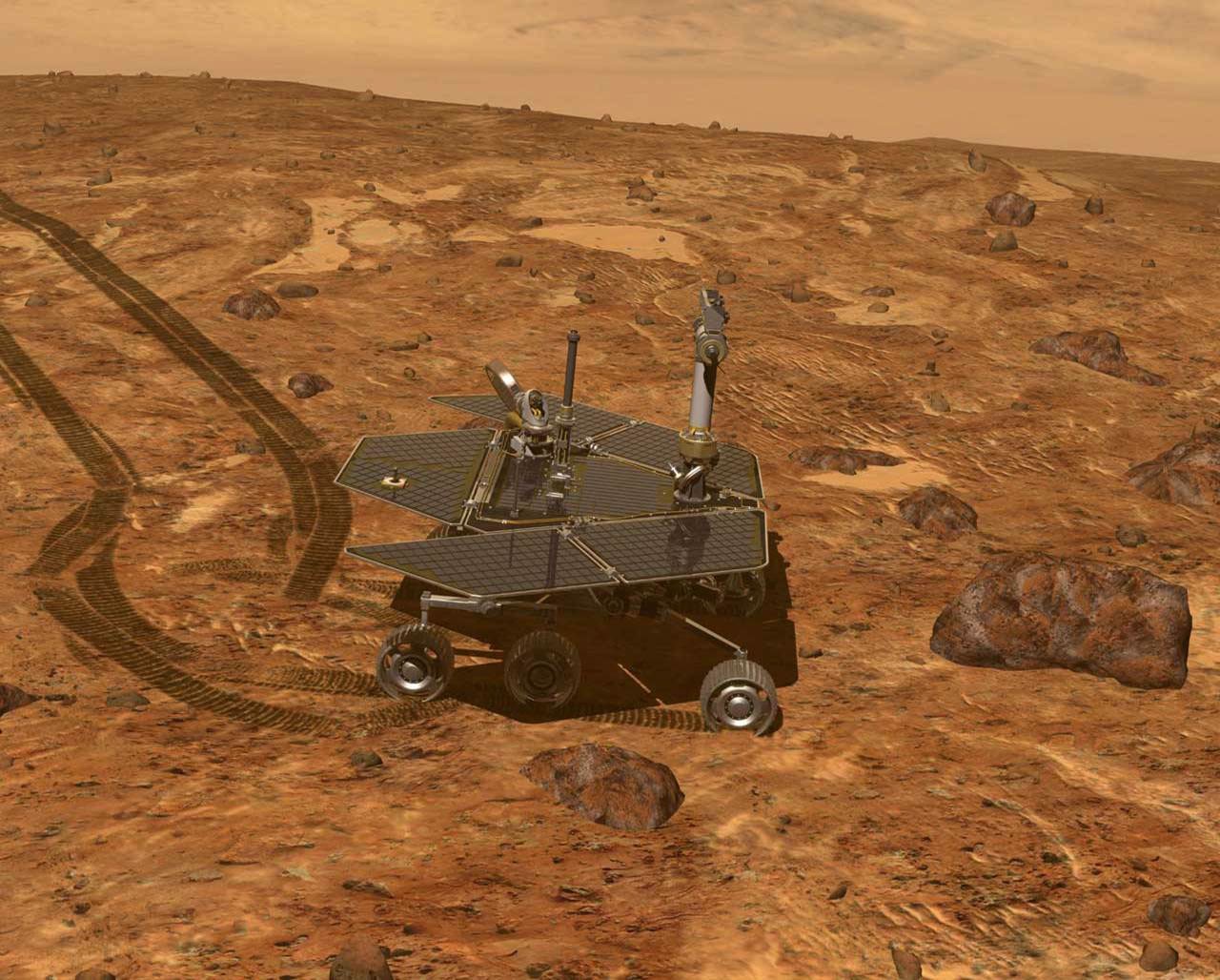 Mars Exploration Rovers: Rover approaching a point of interest - NASA ...