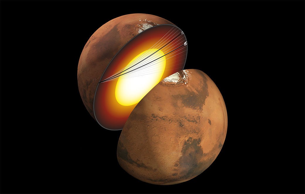 InSight Detects Quakes That Entered Martian Core (Artist's Concept ...