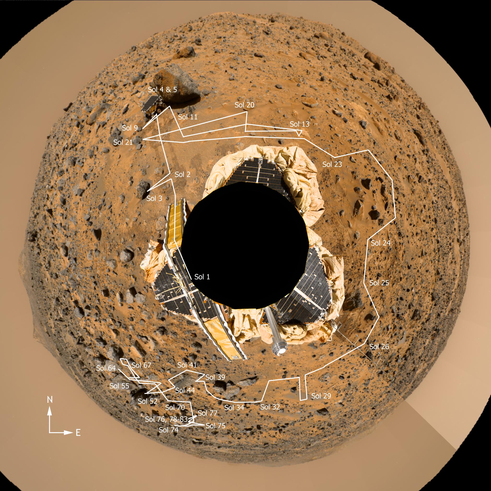 Mars PathFinder Rover Traverse Image - NASA Science