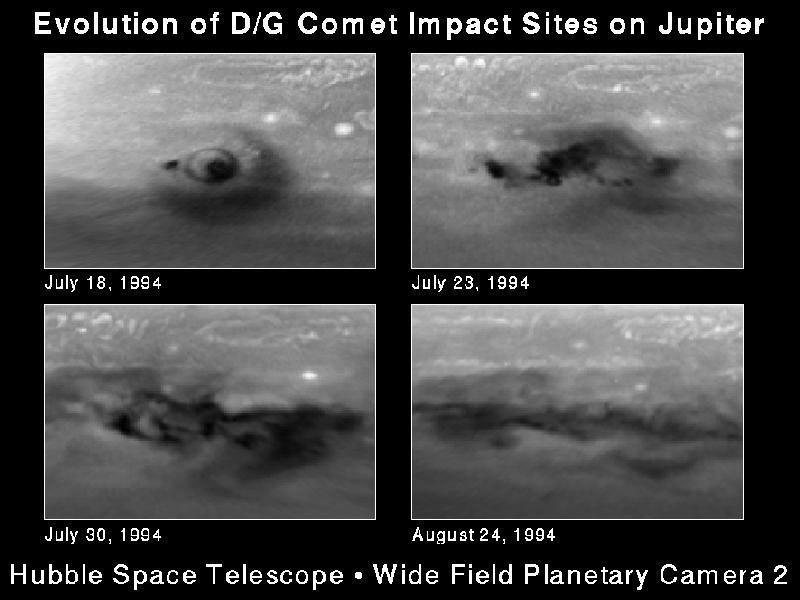Month-long Evolution of the D/G Jupiter Impact Sites from Comet P ...