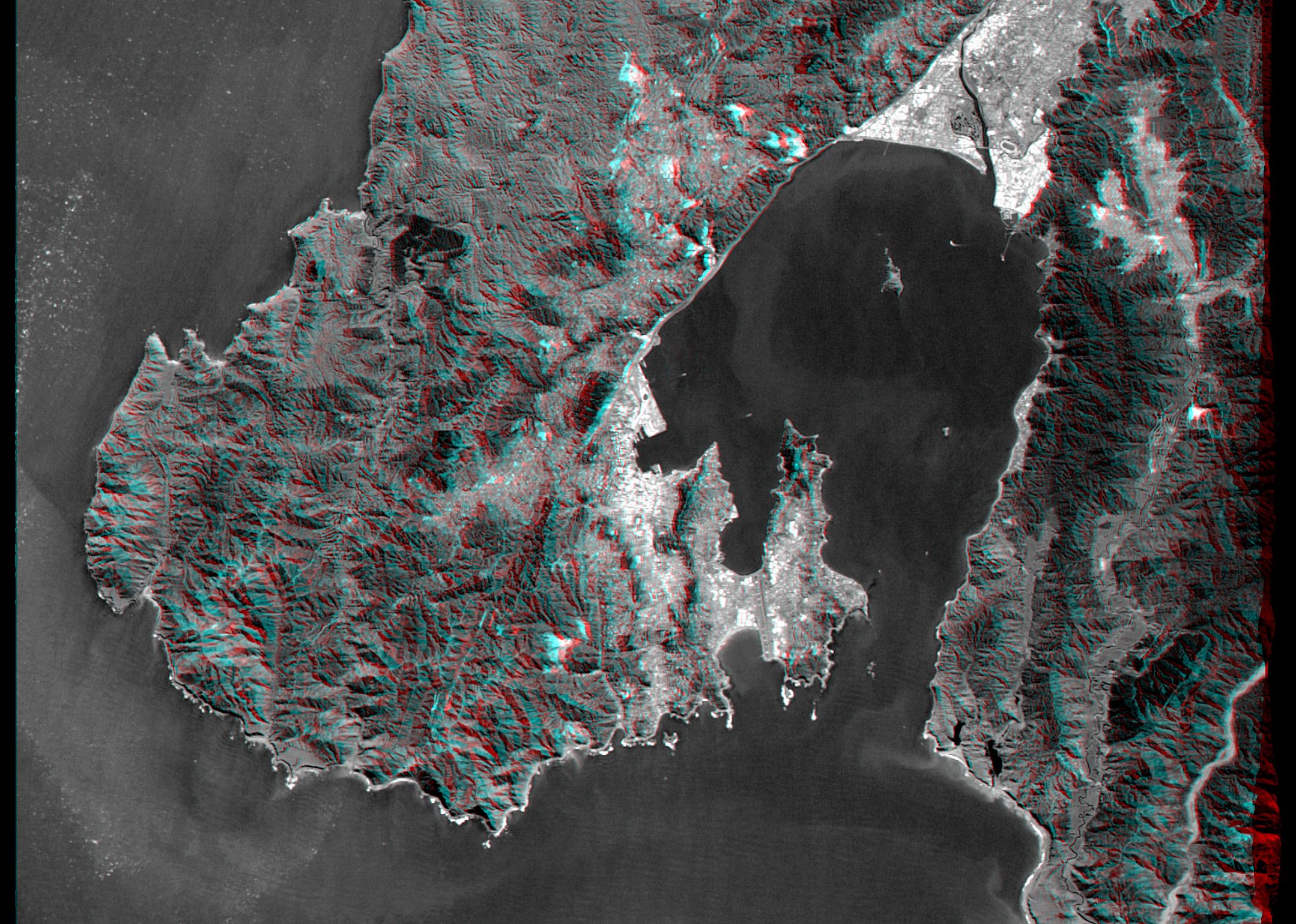 Anaglyph, Landsat Overlay: Wellington, New Zealand - NASA Science