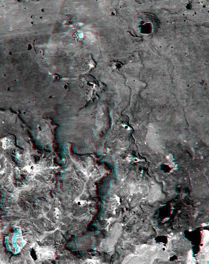 SRTM Anaglyph: Inverted Topography, Patagonia, Argentina - NASA Science
