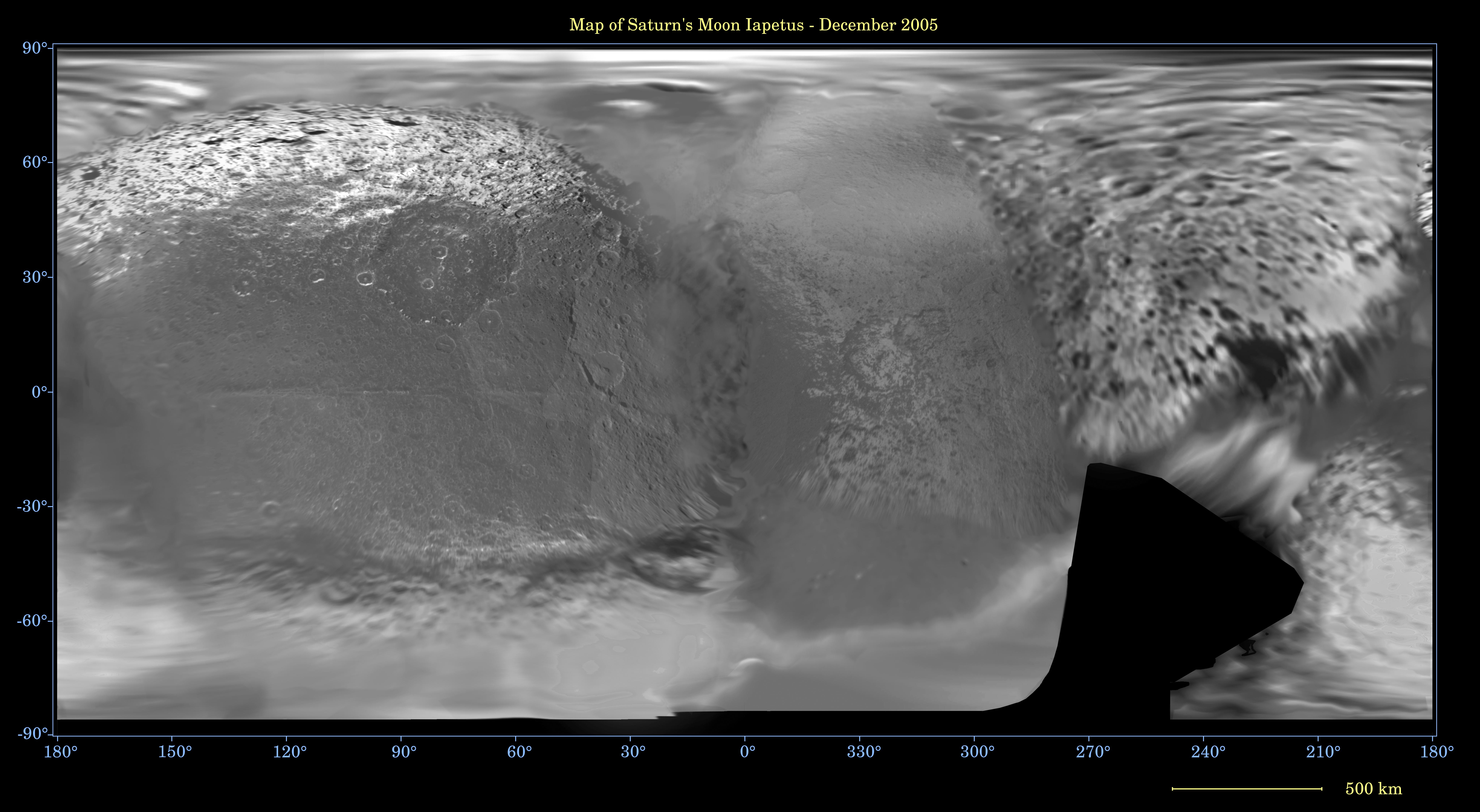 Map of Iapetus - December 2005 - NASA Science