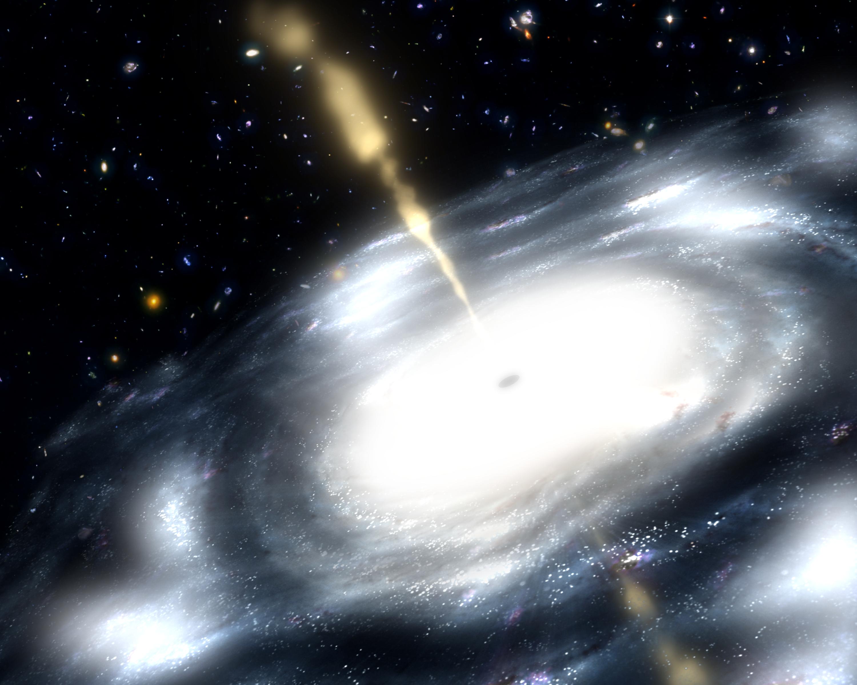 Backward Black Hole Shoots Powerful Jets (Artist's Concept) - NASA Science