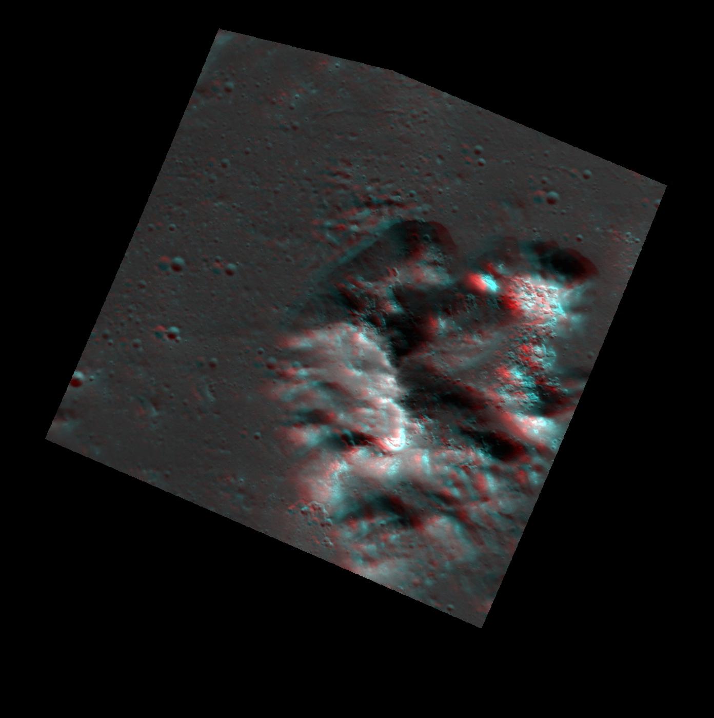 A Mountain of Hollows (Anaglyph) - NASA Science