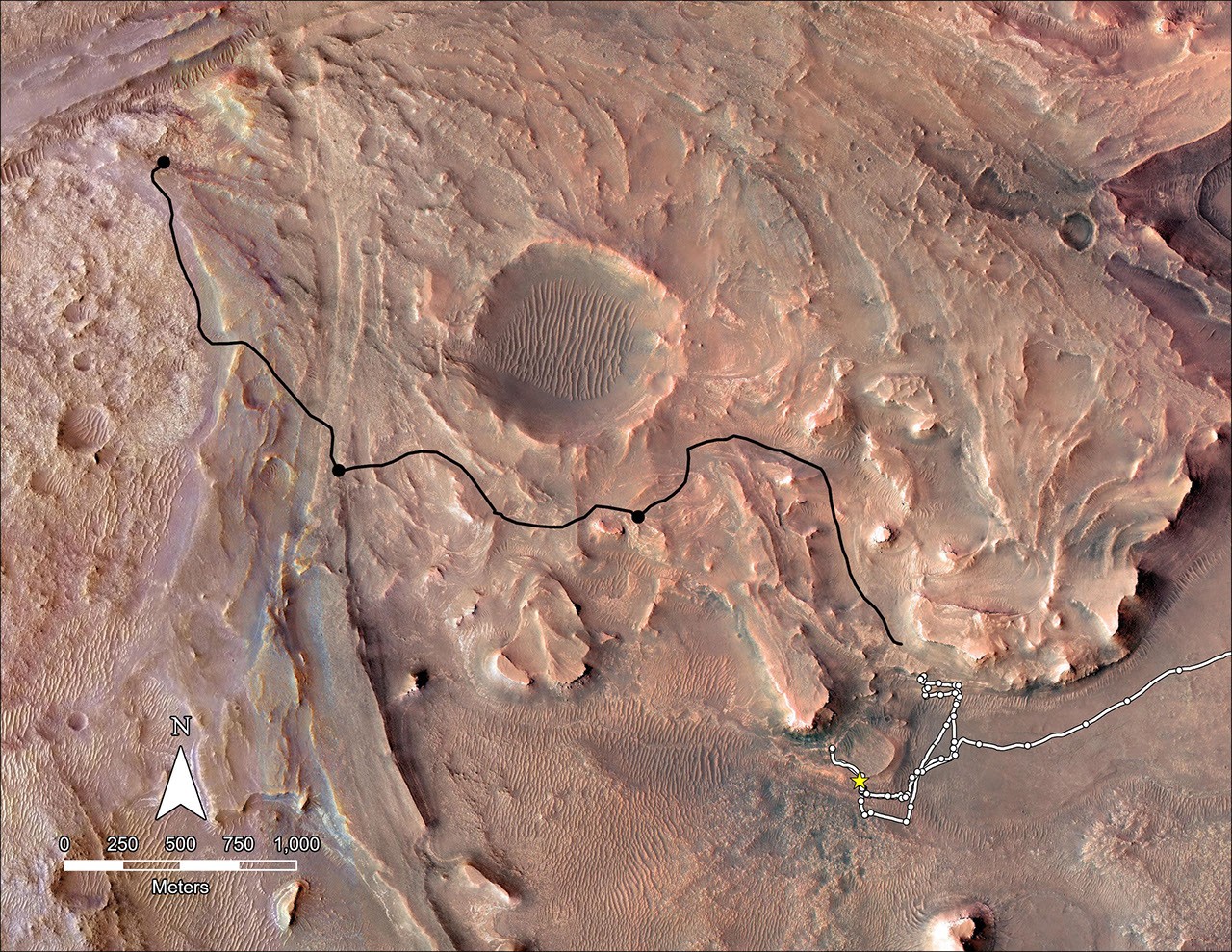 Map of Perseverance's Delta Top Campaign - NASA Science