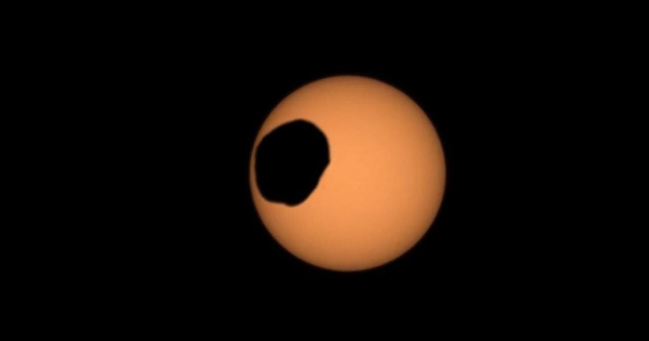 Perseverance Views a Transit of Phobos - NASA Science