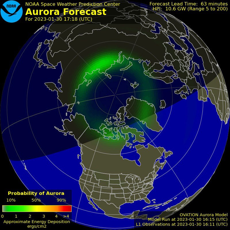 NOAA Aurora 30-Minute Forecast - NASA Science