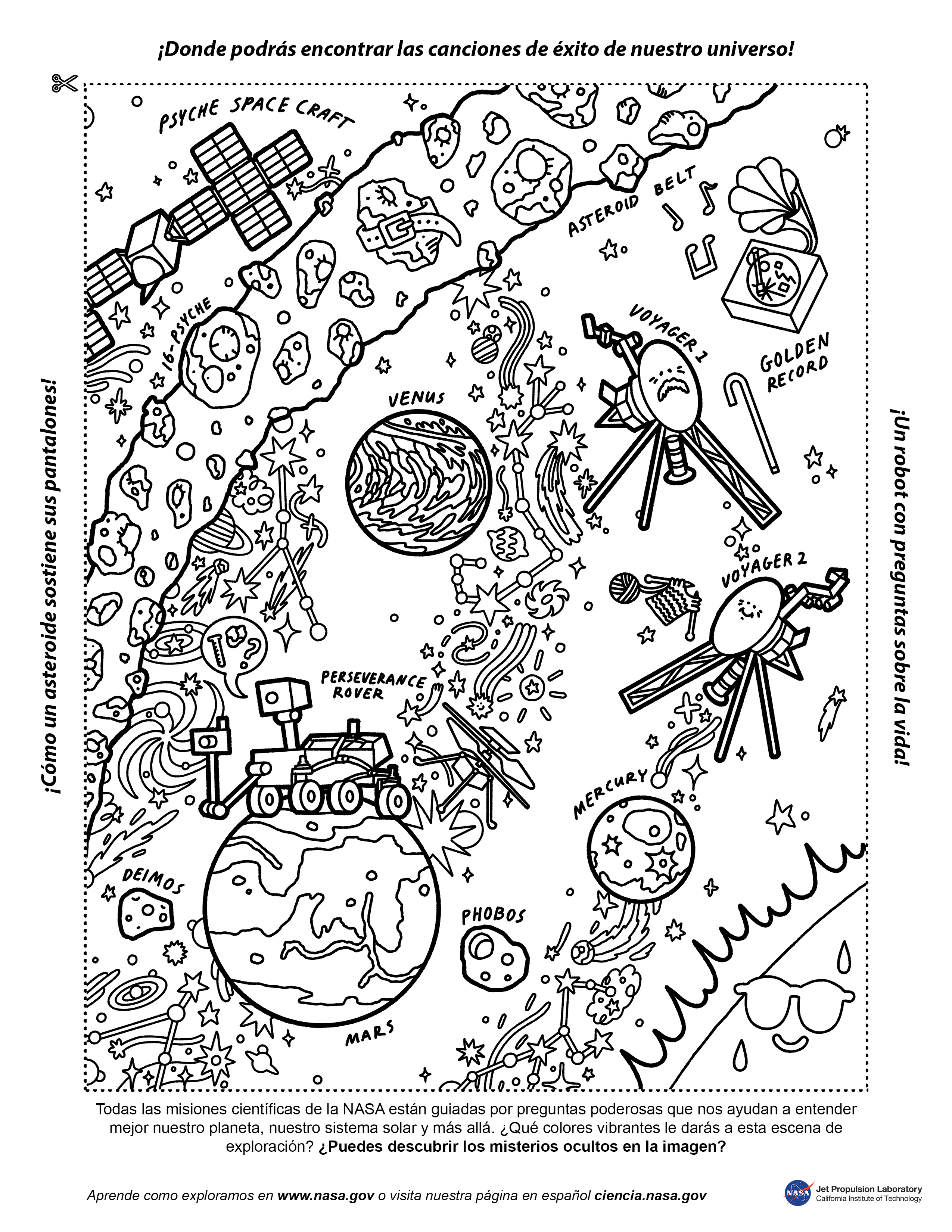 mars coloring page nasa