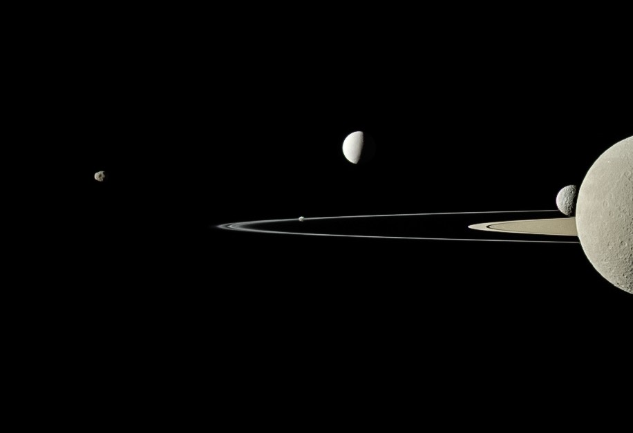 Five Moons and Saturn - NASA Science