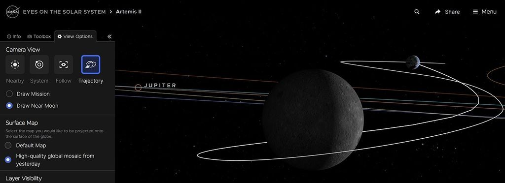 Trajectory View feature goes live! - NASA Science