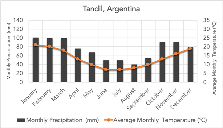 coniferous forest climate graph