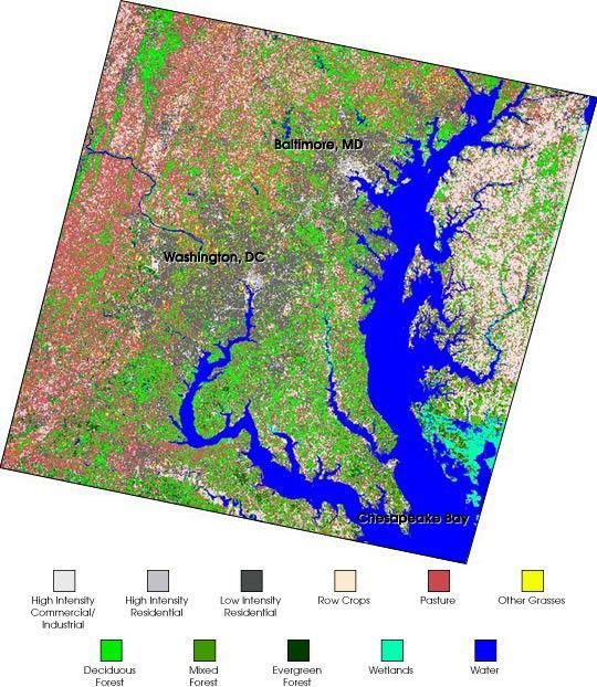Landsat 7 land cover maps to benefit Chesapeake Bay watershed - NASA ...