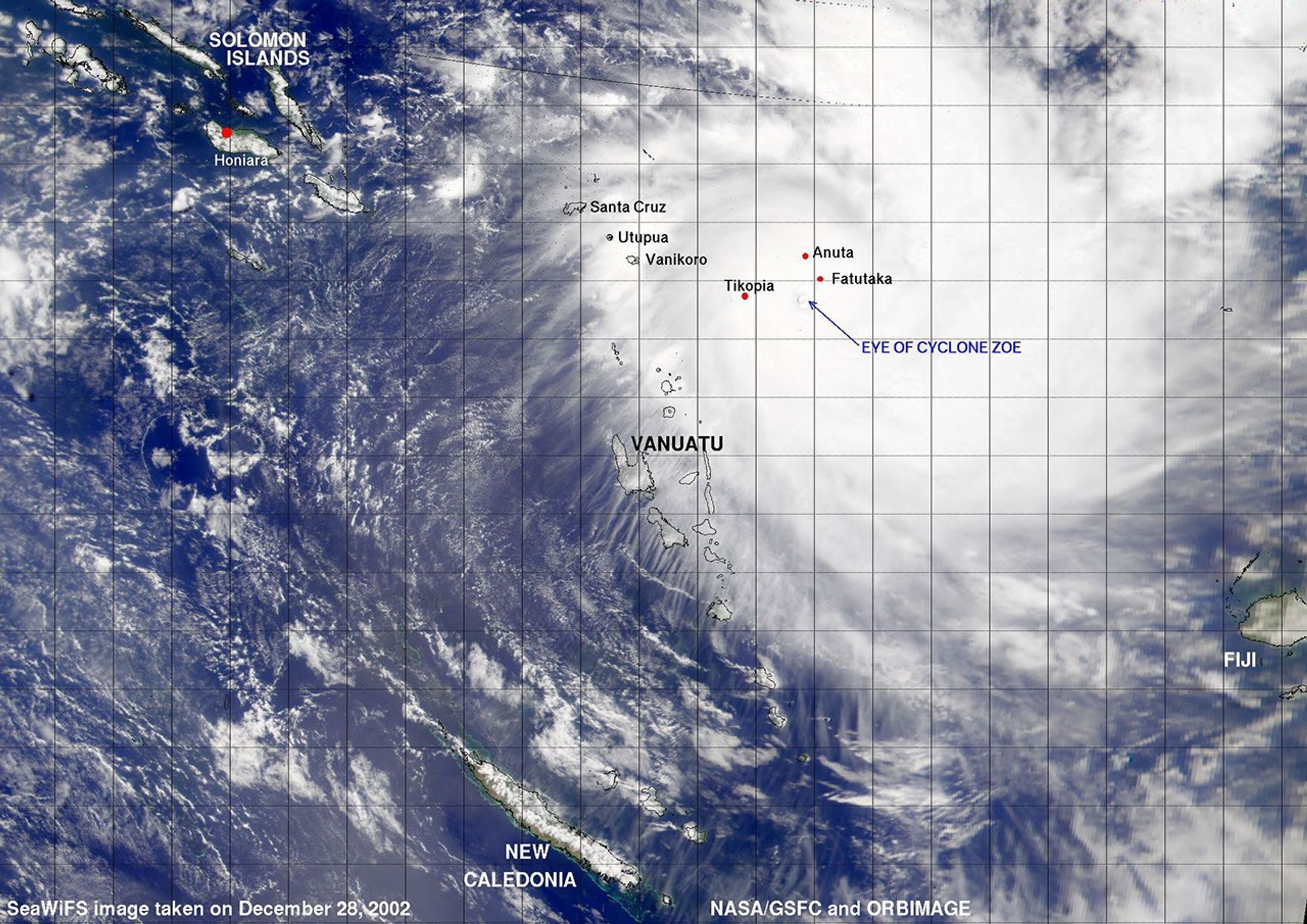 Tropical Cyclone Zoe - NASA Science