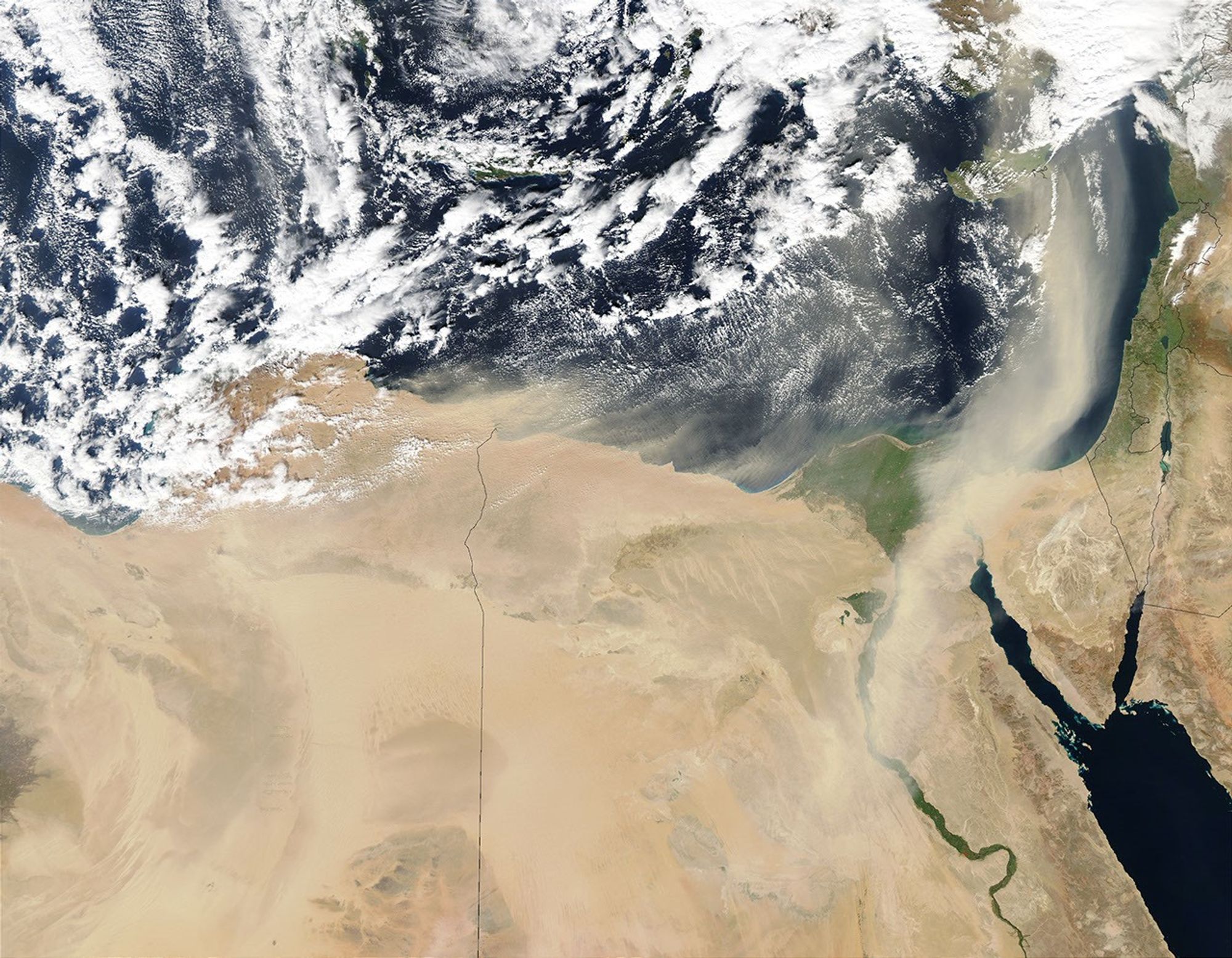 Dust Storm off Egypt - NASA Science