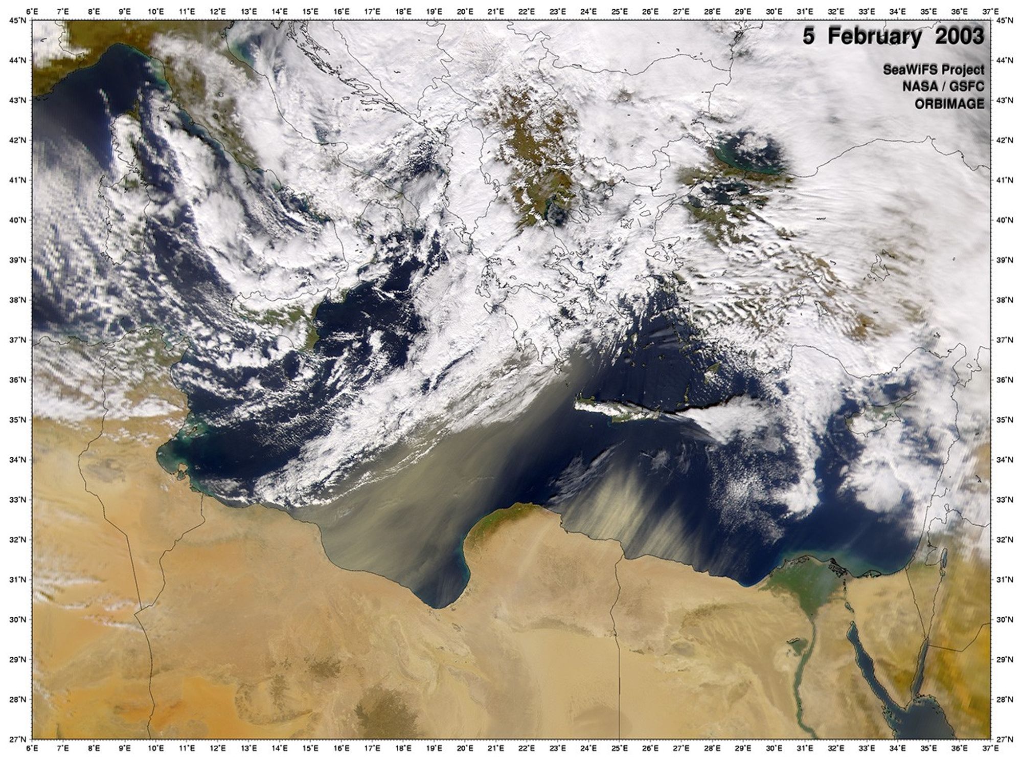 Dust Storm off Egypt - NASA Science