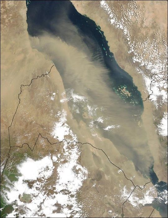 Dust Blowing over the Red Sea - NASA Science