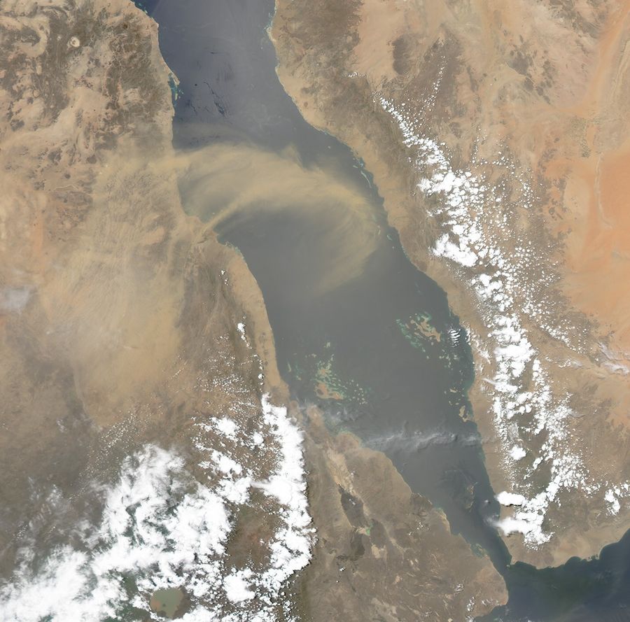 Dust Blowing over the Red Sea - NASA Science