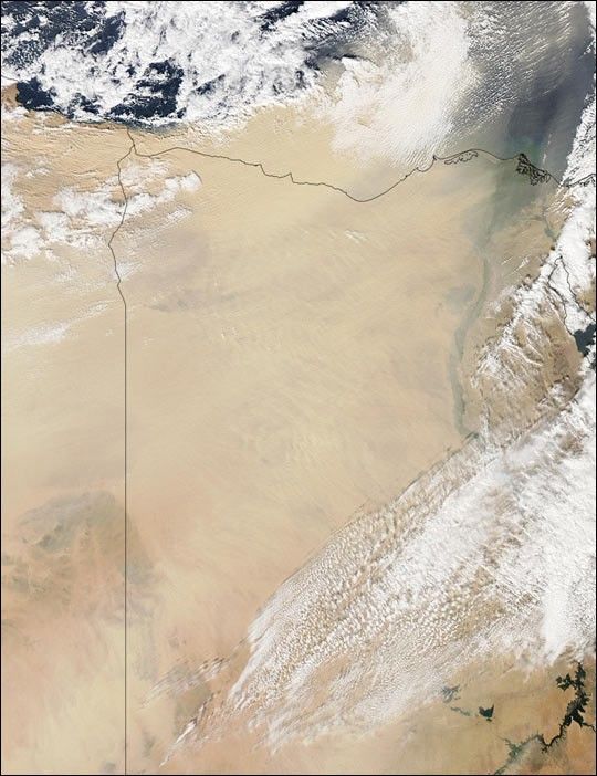 Texas-sized Dust Storm Sweeps over Egypt - NASA Science
