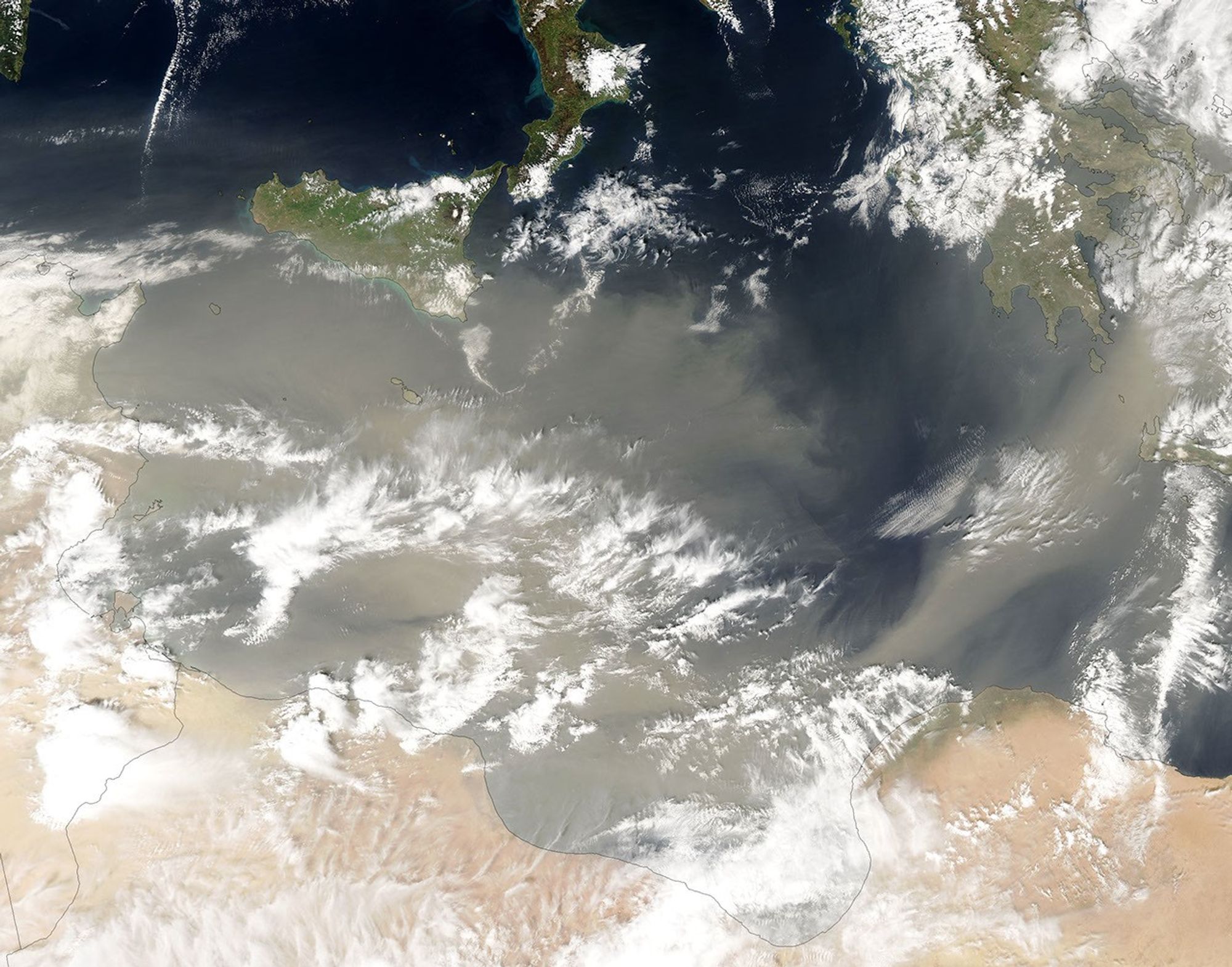 Saharan Dust Over the Mediterranean Sea - NASA Science
