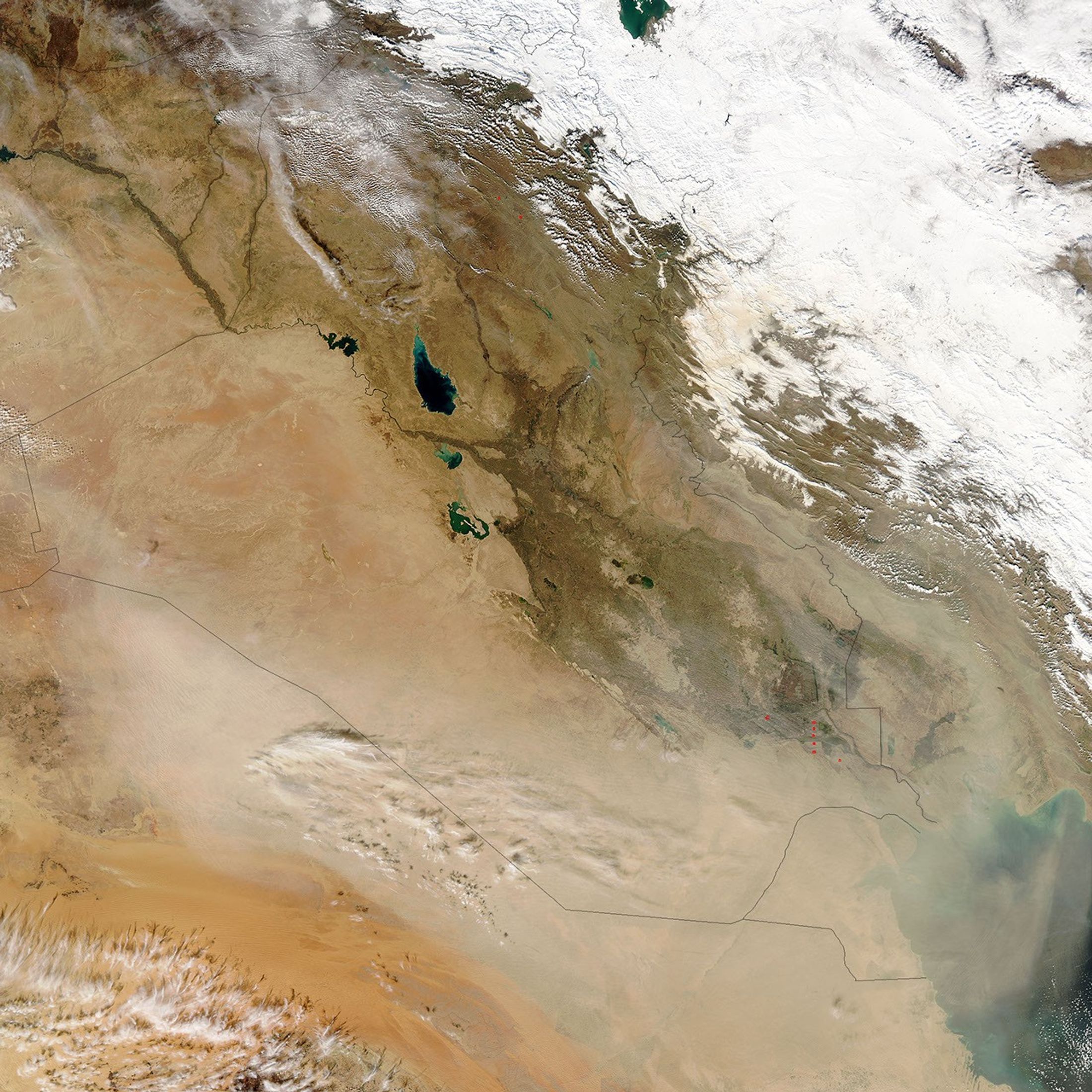 Shamal Winds Drive Middle East Dust Storm - NASA Science