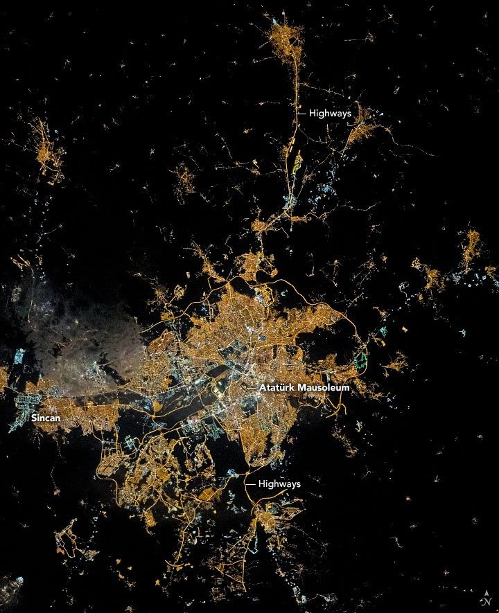 Ankara at Night - NASA Science