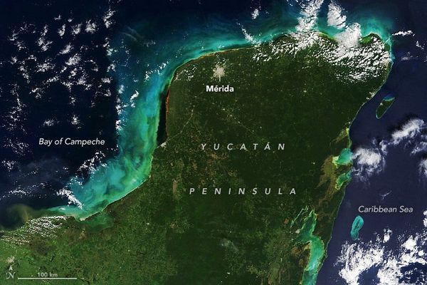 Sediment Swirls Off the Yucatán - NASA Science