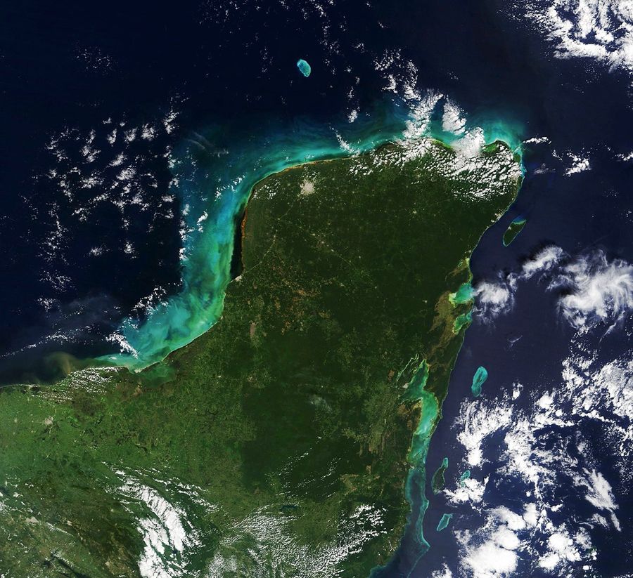 Sediment Swirls Off the Yucatán - NASA Science